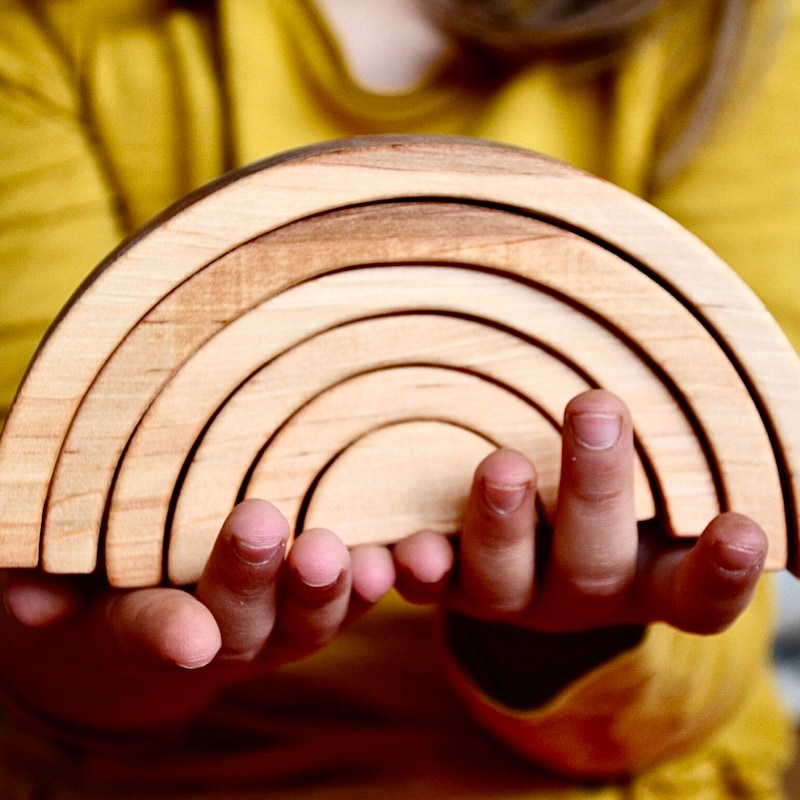 Wooden Rainbow Stacker - Etsy