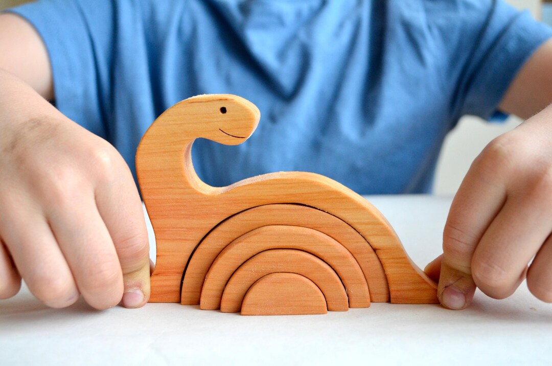 Wooden Dinosaur Rainbow Stacker Dinosaur Shelf Nursery Decor - Etsy