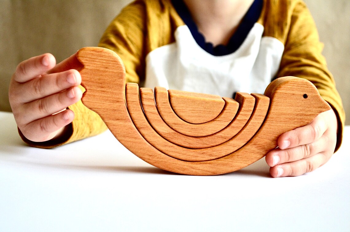 Wooden Balance Bird Toddler Toy Personalized Educational Arch - Etsy