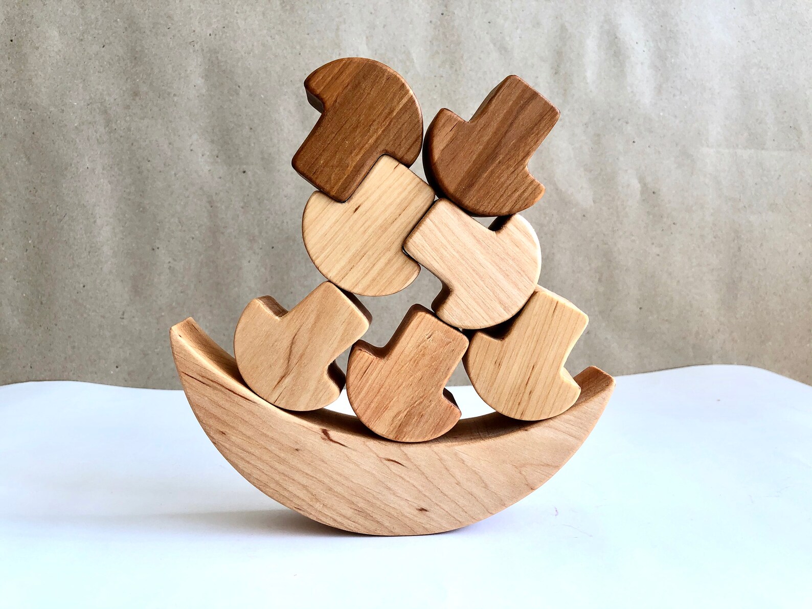 Wooden Balance Toy Wooden Pyramid Game Natural Educational | Etsy