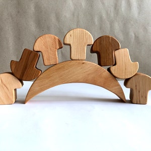 Wooden Balance Toy Wooden Pyramid Game Natural Educational Gift for ...