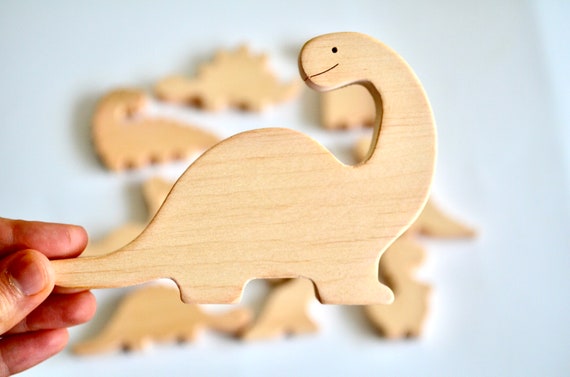 Wooden Dinosaur Magnets Set of 10 Dinosaur Play Set | Etsy