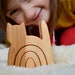 Wooden Rainbow Stacker Cat Puzzle Toy Waldorf Wooden Cat - Montessori ...
