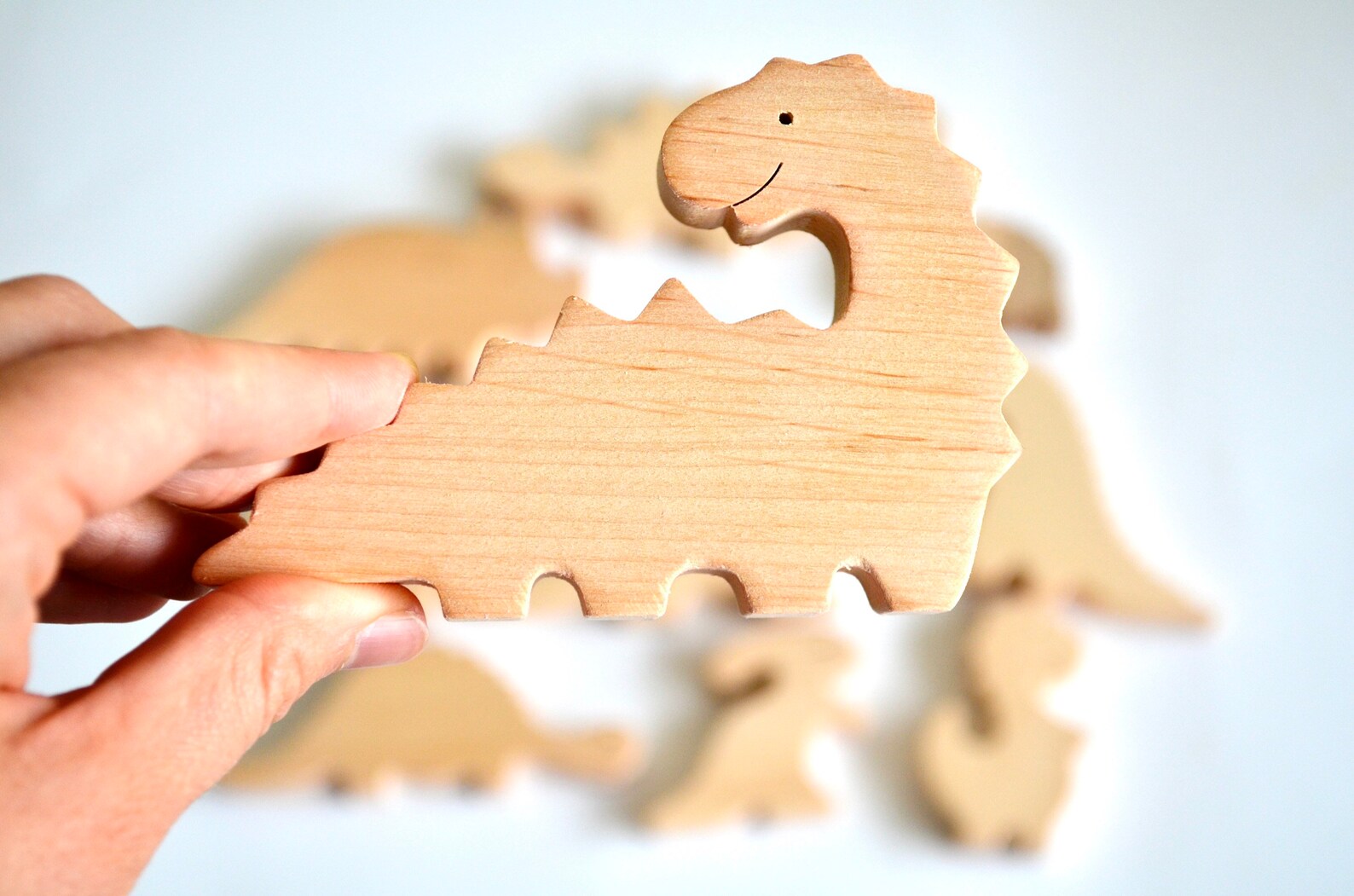 Wooden Dinosaur Magnets Set of 10 Dinosaur Play Set - Etsy