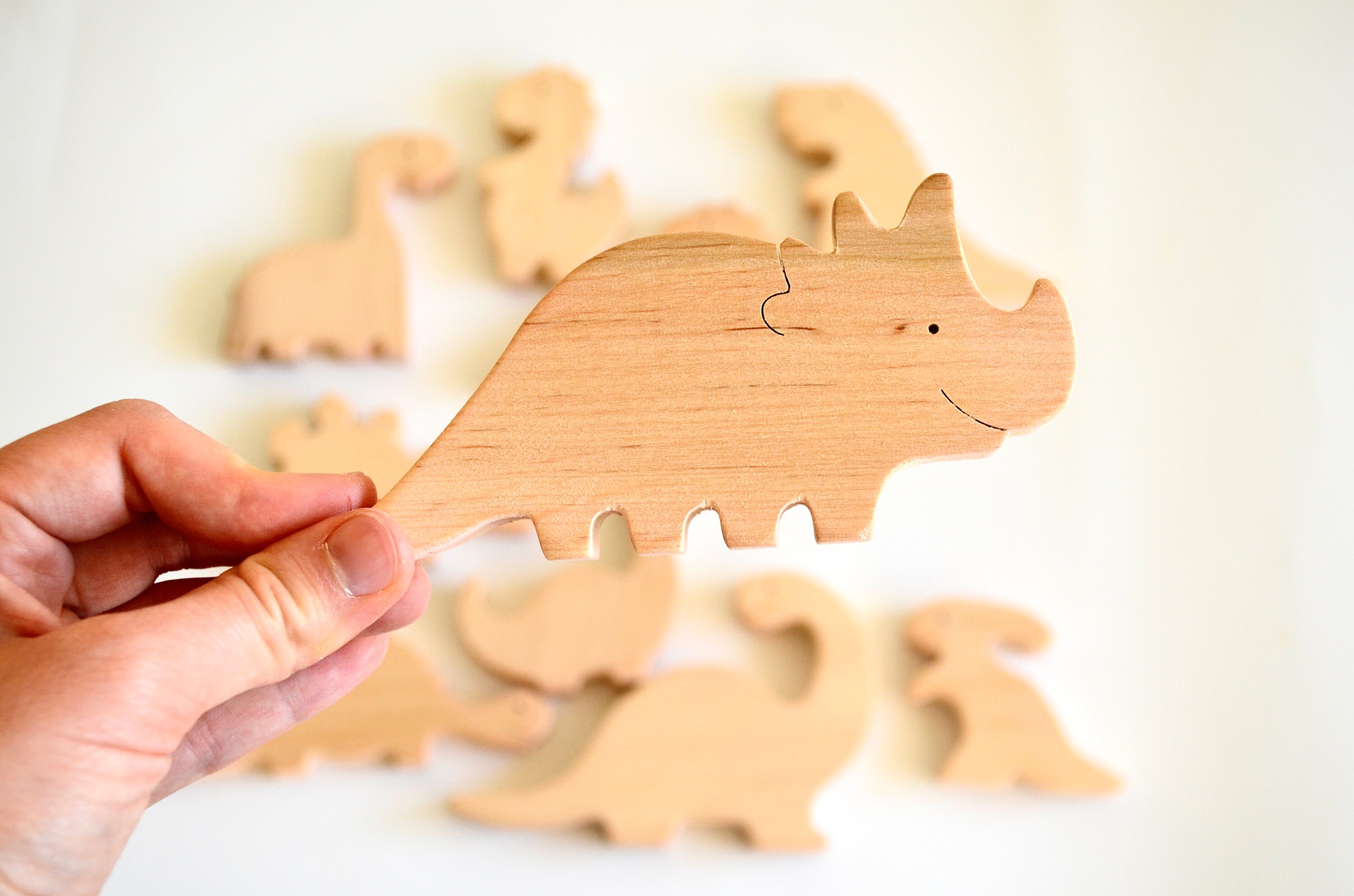 Wooden Dinosaur Magnets Set of 10 Dinosaur Play Set - Etsy