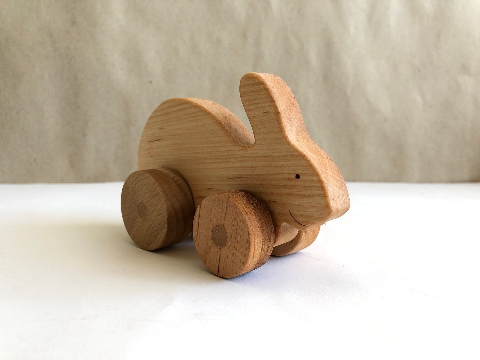 Wooden Bunny Push Toy Wooden Animal Organic Toy Hare Baby Toy - Etsy