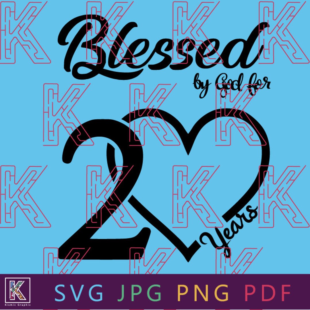 Digital File - Blessed by God for 2 Years - Etsy