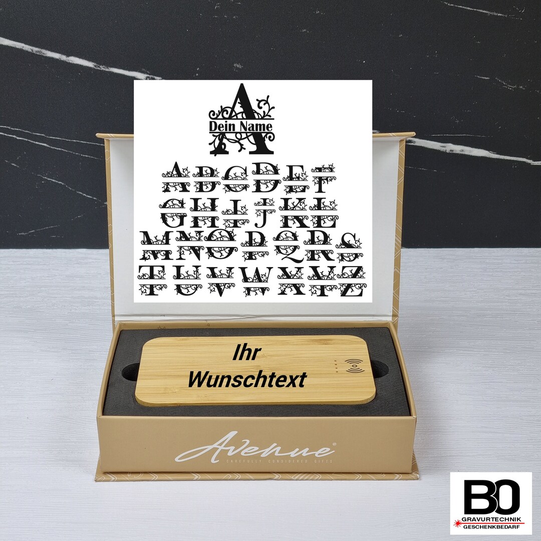 Personalized Wireless Charger 6000mah USB Powerbank Engraved Power Bank ...