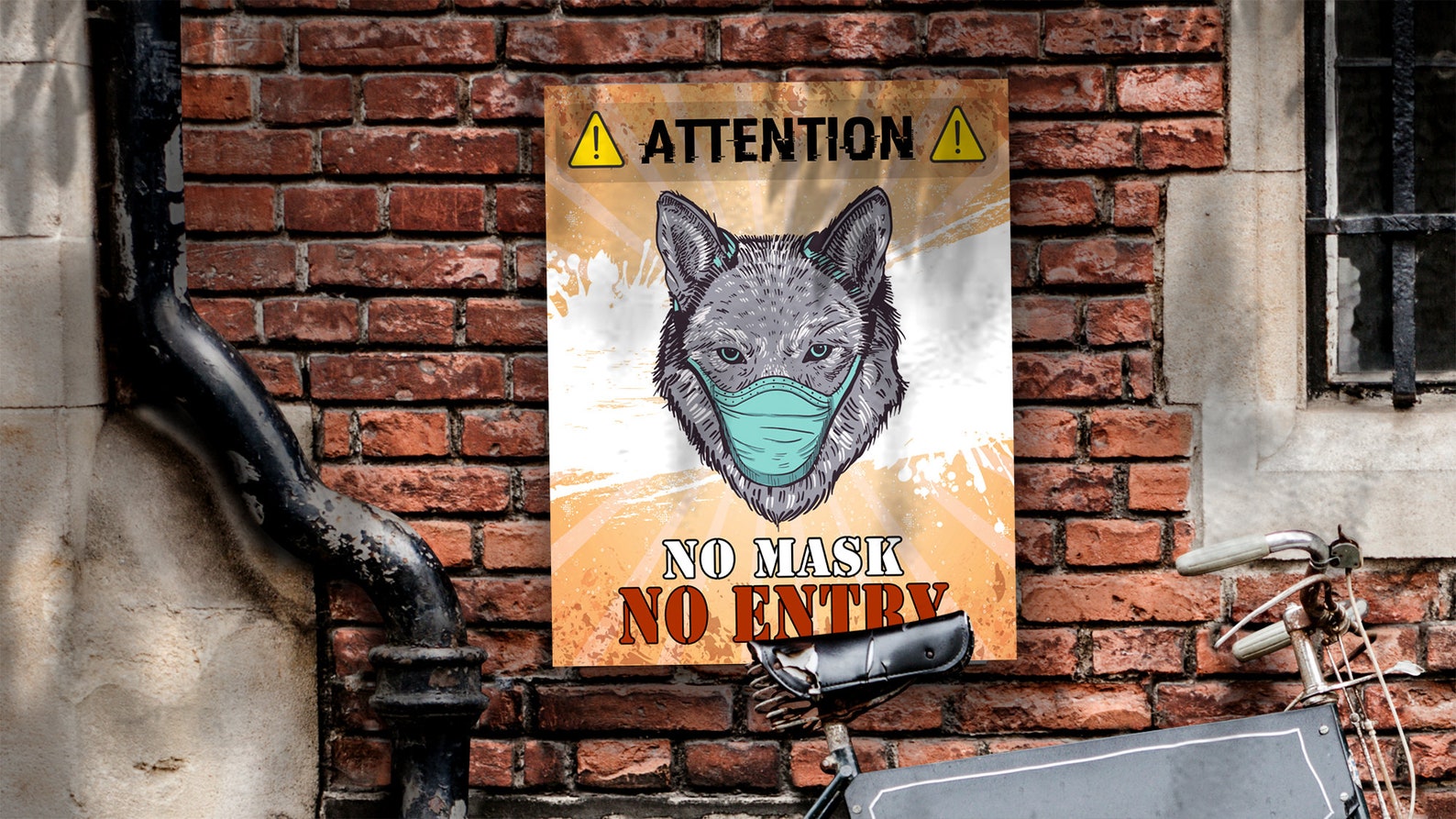No Mask No Entry Sign Printable Business Sign Printable - Etsy