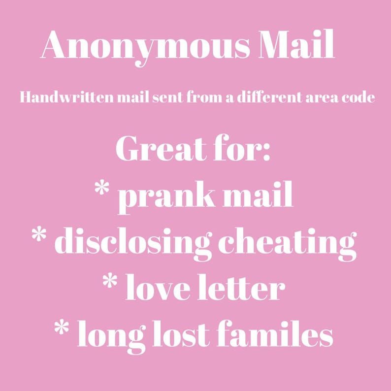 Anonymous Letter - Etsy