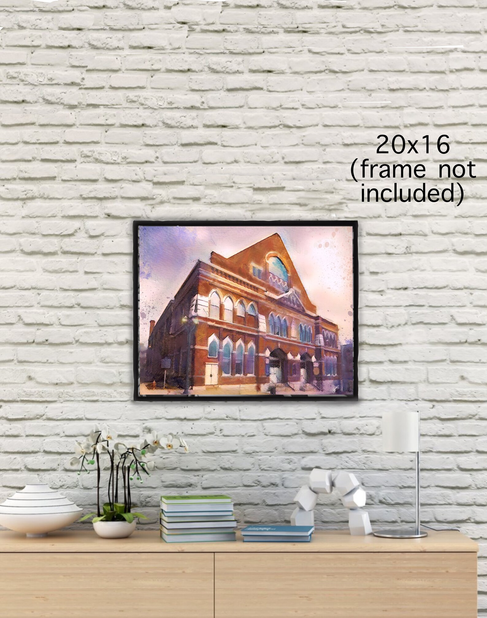 Ryman Auditorium Painting, Digital Watercolor Print - Nashville Iconic ...