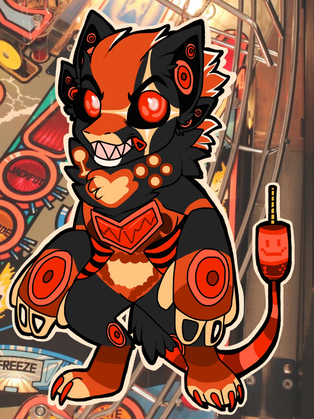 Chibi Custom Fursona Badge - Etsy