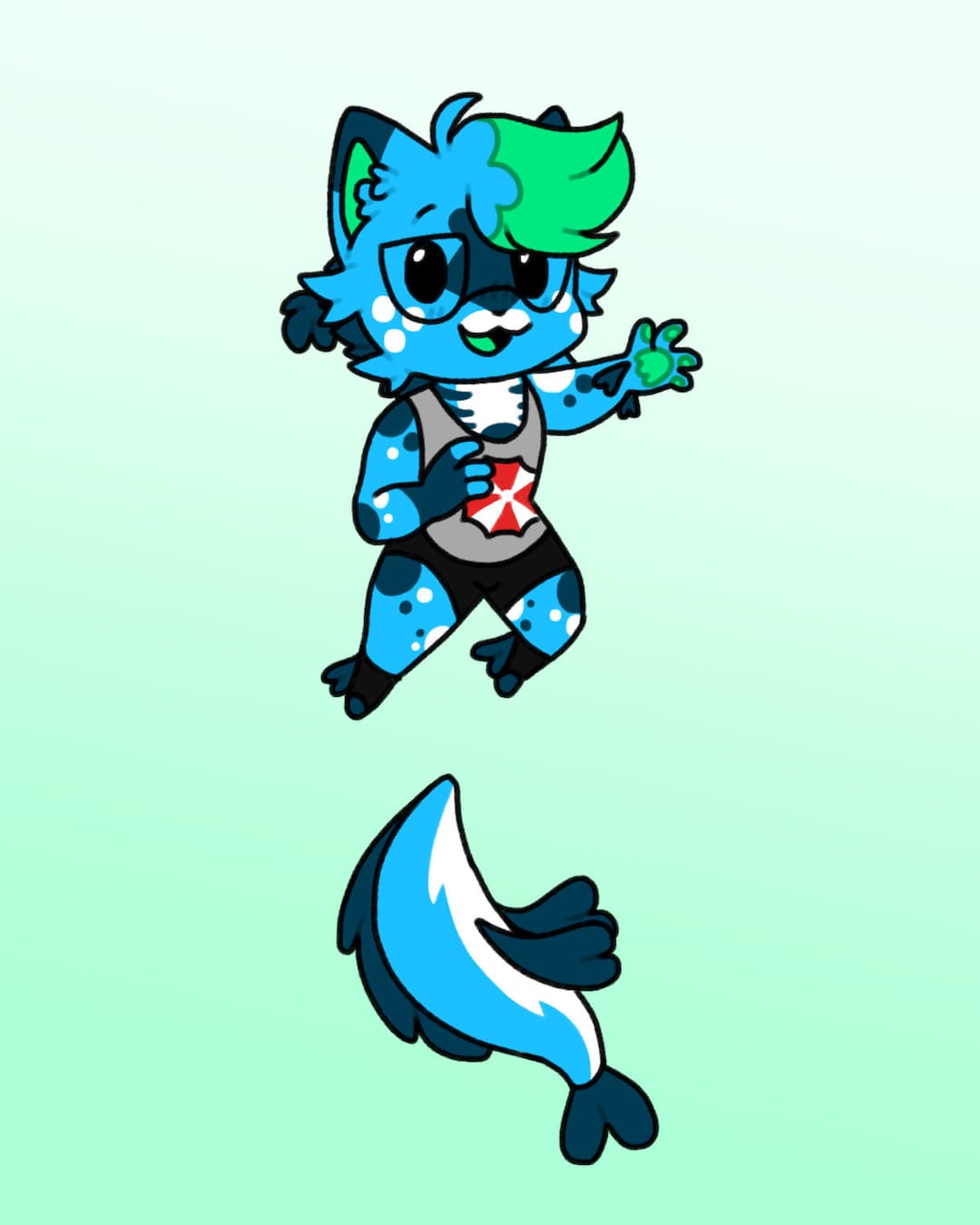 Custom Chibi Fursona Tail Dangle Badge - Etsy