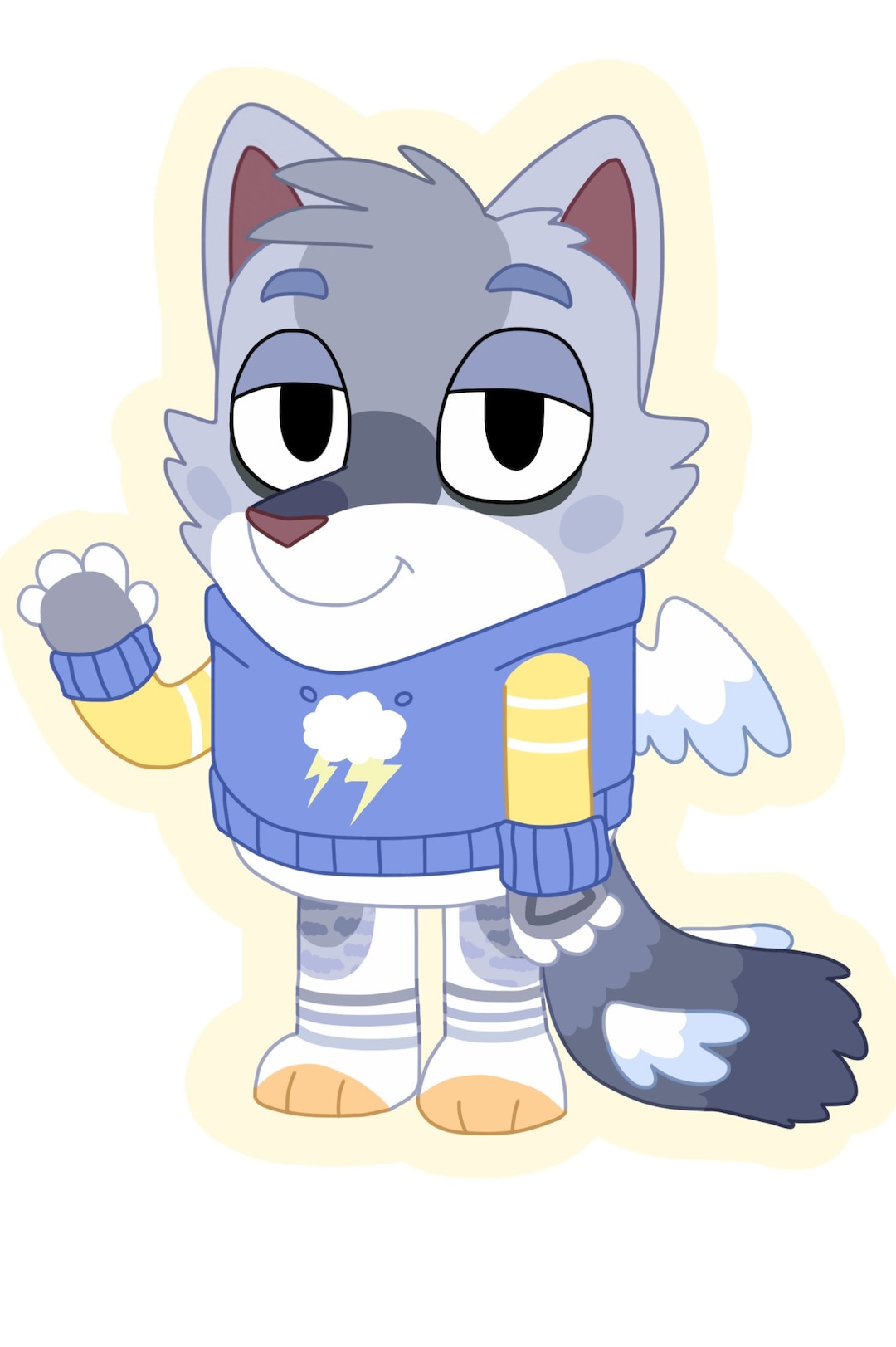 Custom Bluey Inspired Furry Ych Badge Etsy