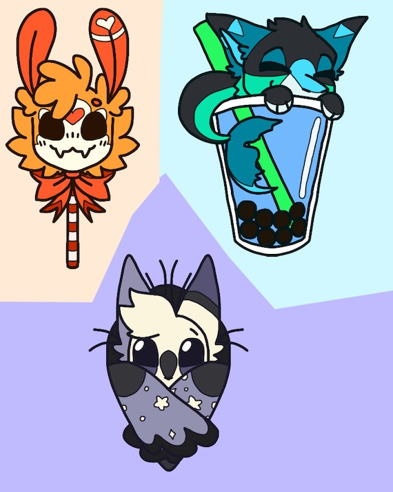 Custom furry Cafe Badge - Etsy