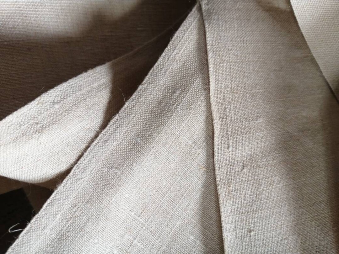 Vintage French Coarse Weave Linen Fabric Length Ideal for - Etsy