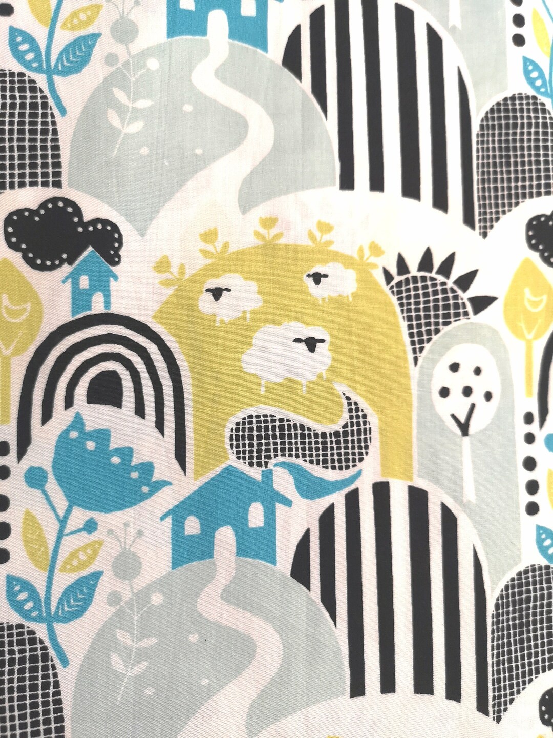 Monaluna Organic Cotton Fabric Hill and Dale Taali Design - Etsy