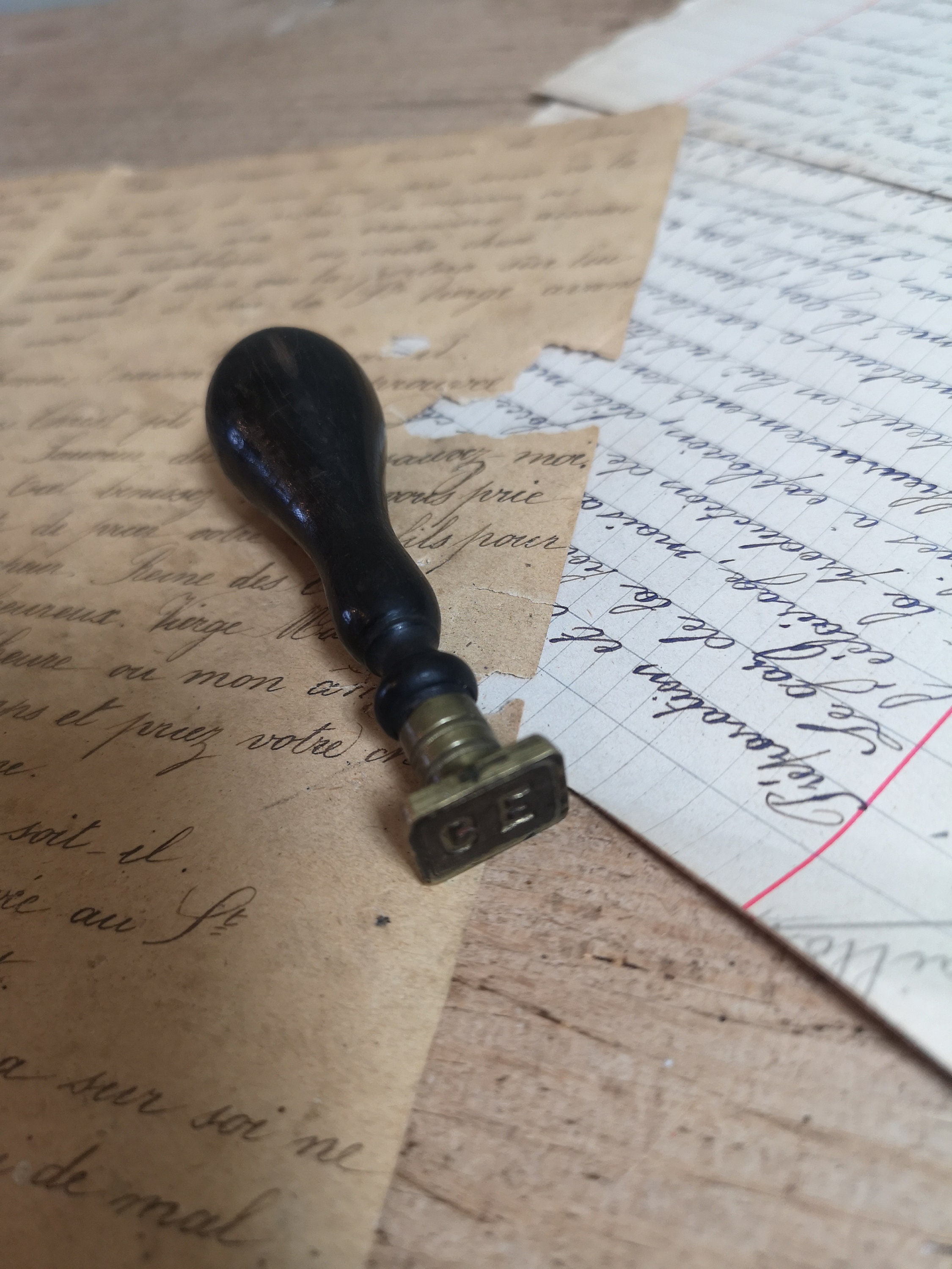 Antique French Monogram Ink Stamp Cipher or Wax Seal Initials - Etsy