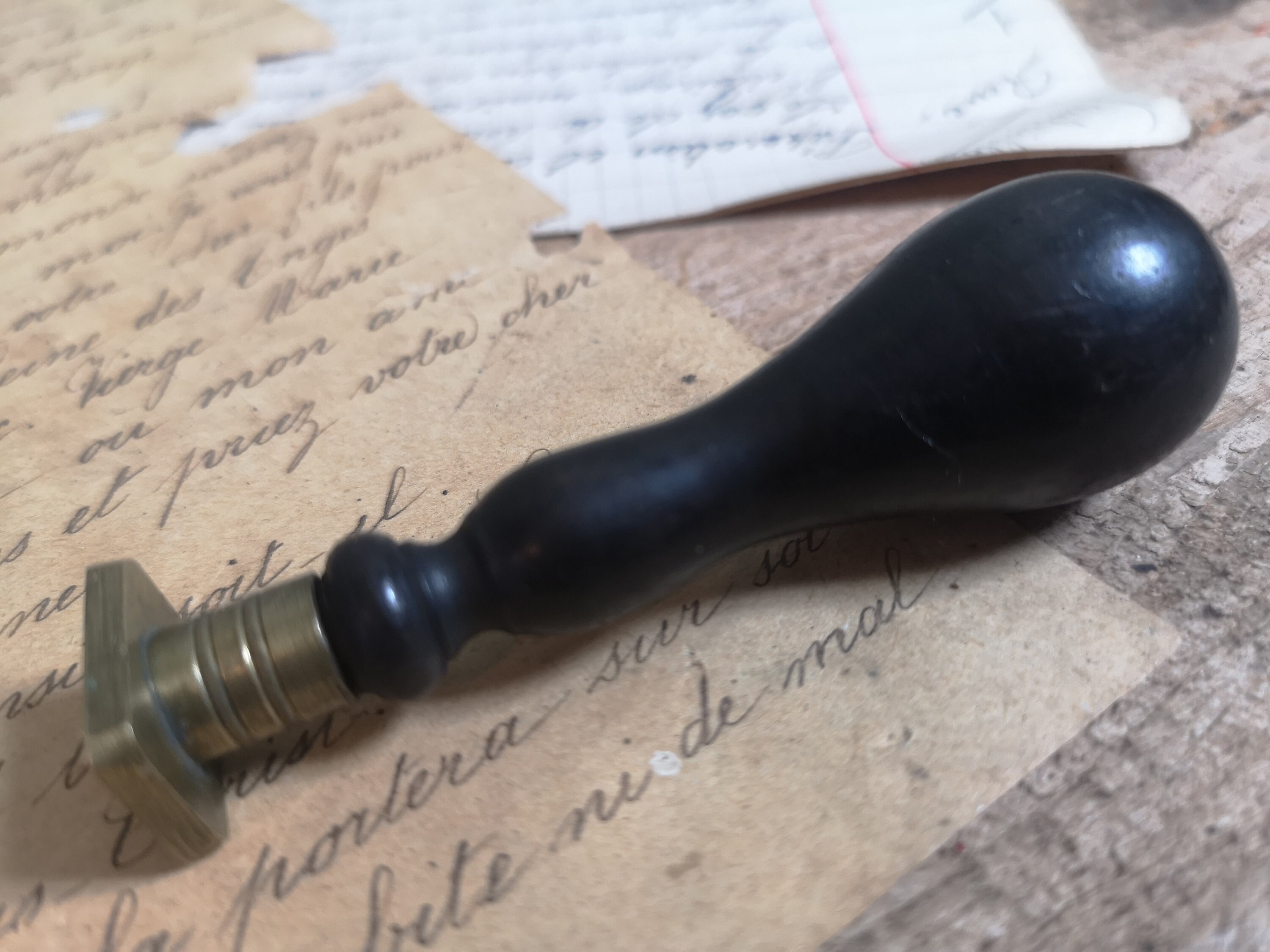 Antique French Monogram Ink Stamp Cipher or Wax Seal Initials - Etsy