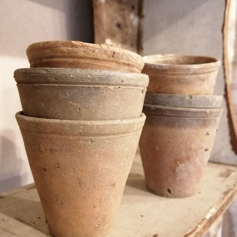 Aged Terracotta Pots - Etsy