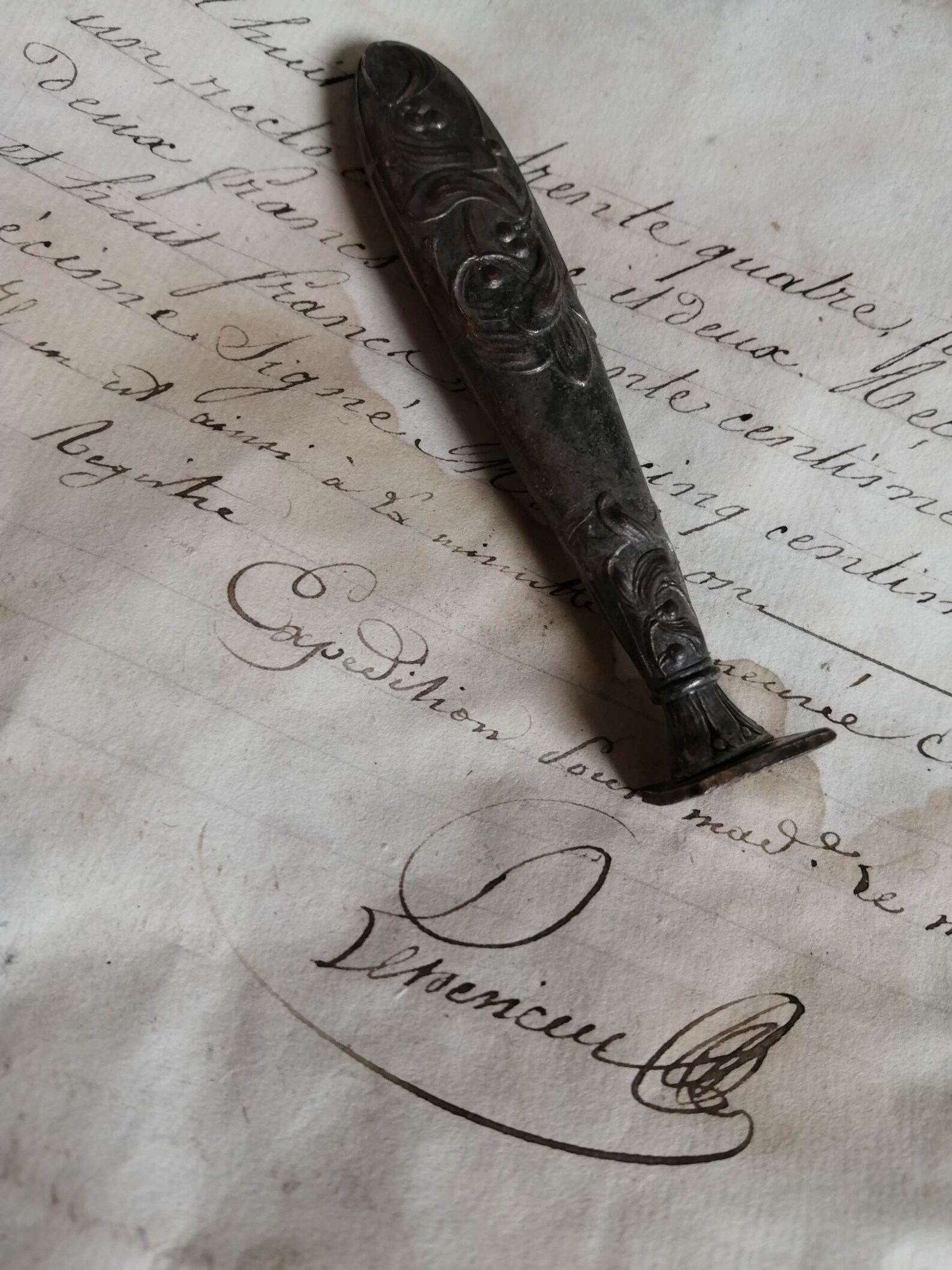 Antique French Monogram Ink Stamp Cipher or Wax Seal Initials BP - Etsy