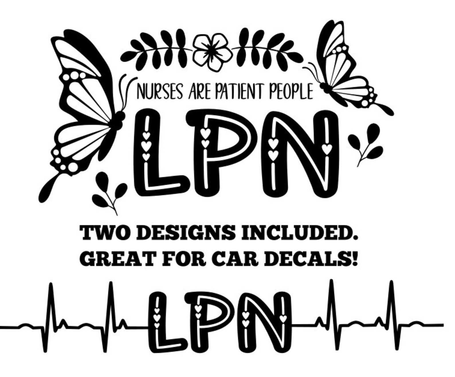 LPN SVG Digital Download Nurse Car Decal Medical Sticker - Etsy