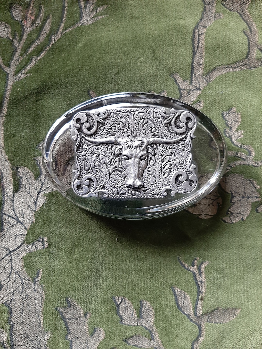 Vintage Oval Paperweight Fine Pewter and Glass, Heritage Metalworks ...
