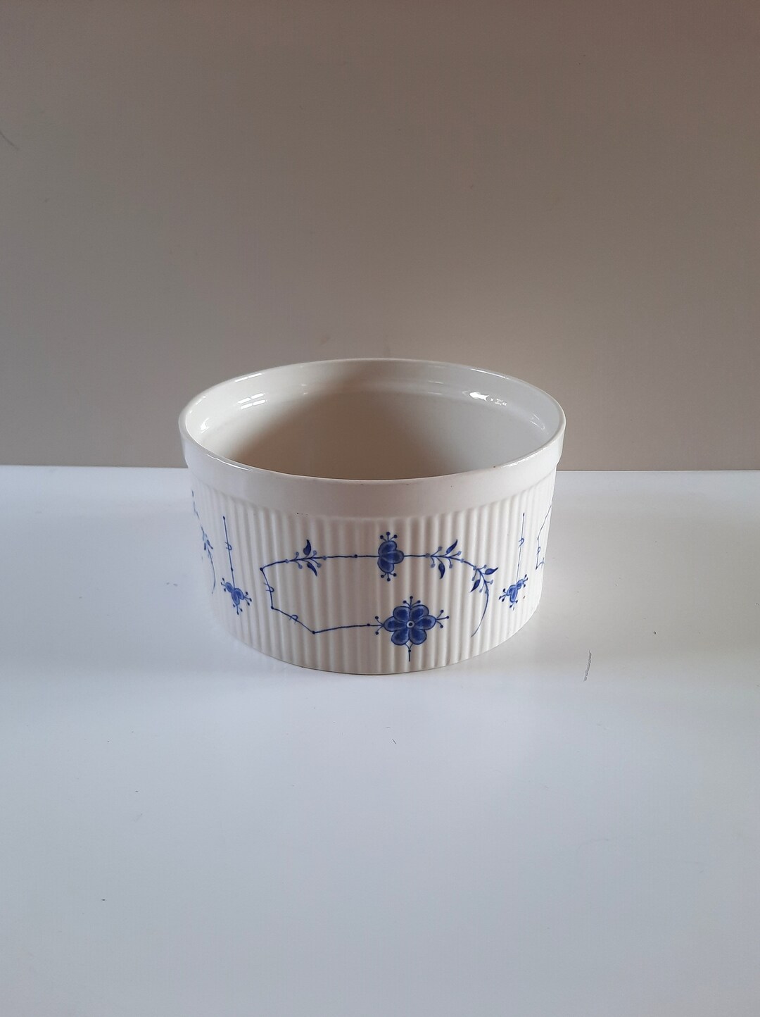 Vintage Furnivals Denmark Blue Souffle Pie Oven Dish - Etsy