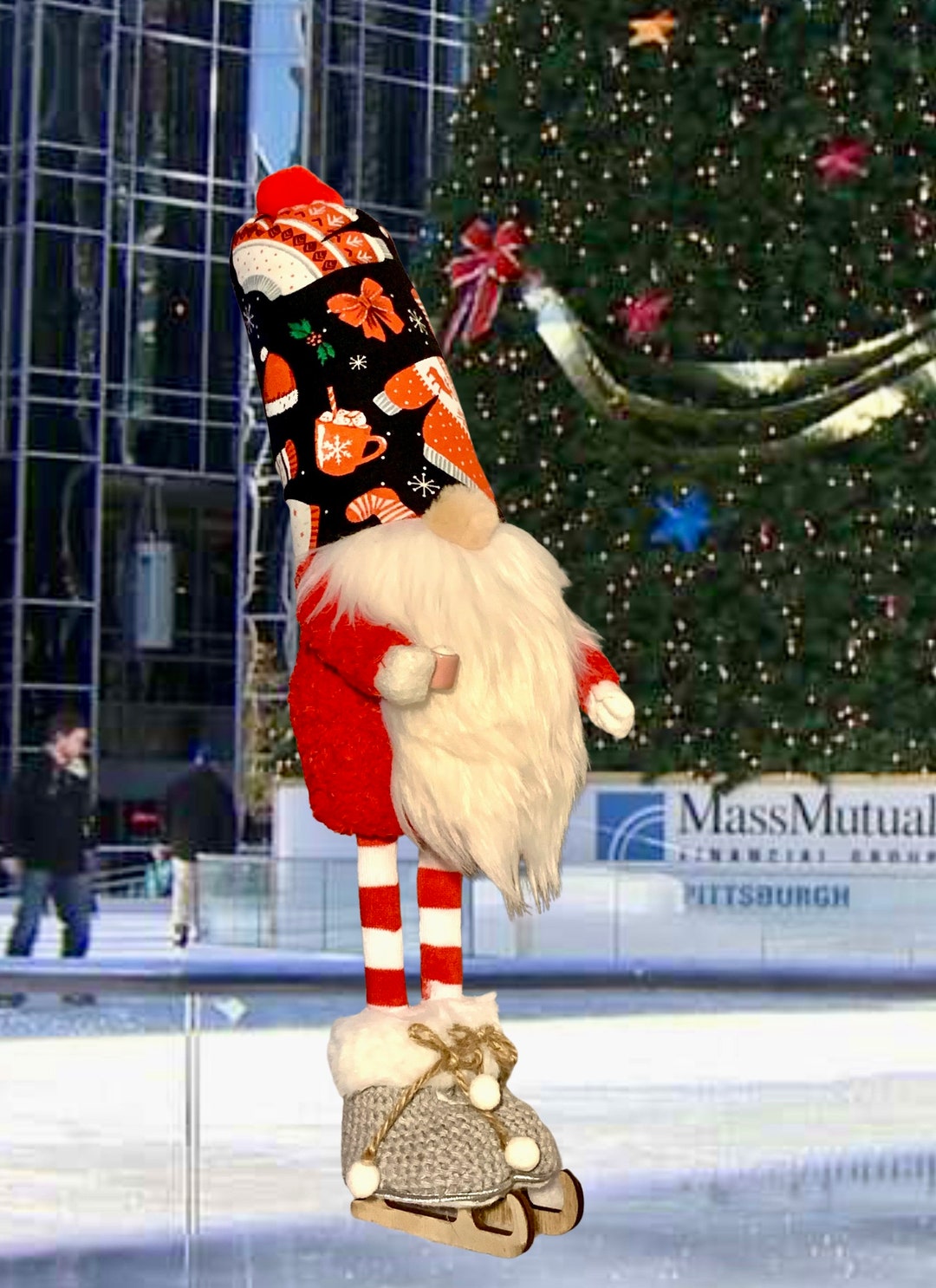 Gnome Ice Skating Ng - Etsy