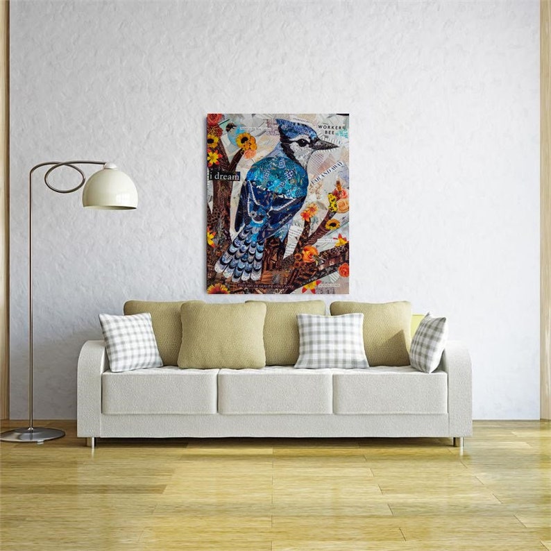 Blue Jay Fine Art Collage Print - Etsy