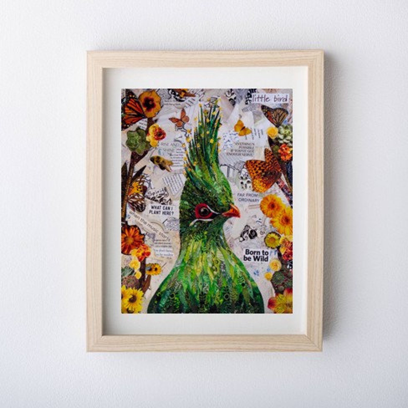 Bird of Paradise Fine Art Collage Print - Etsy