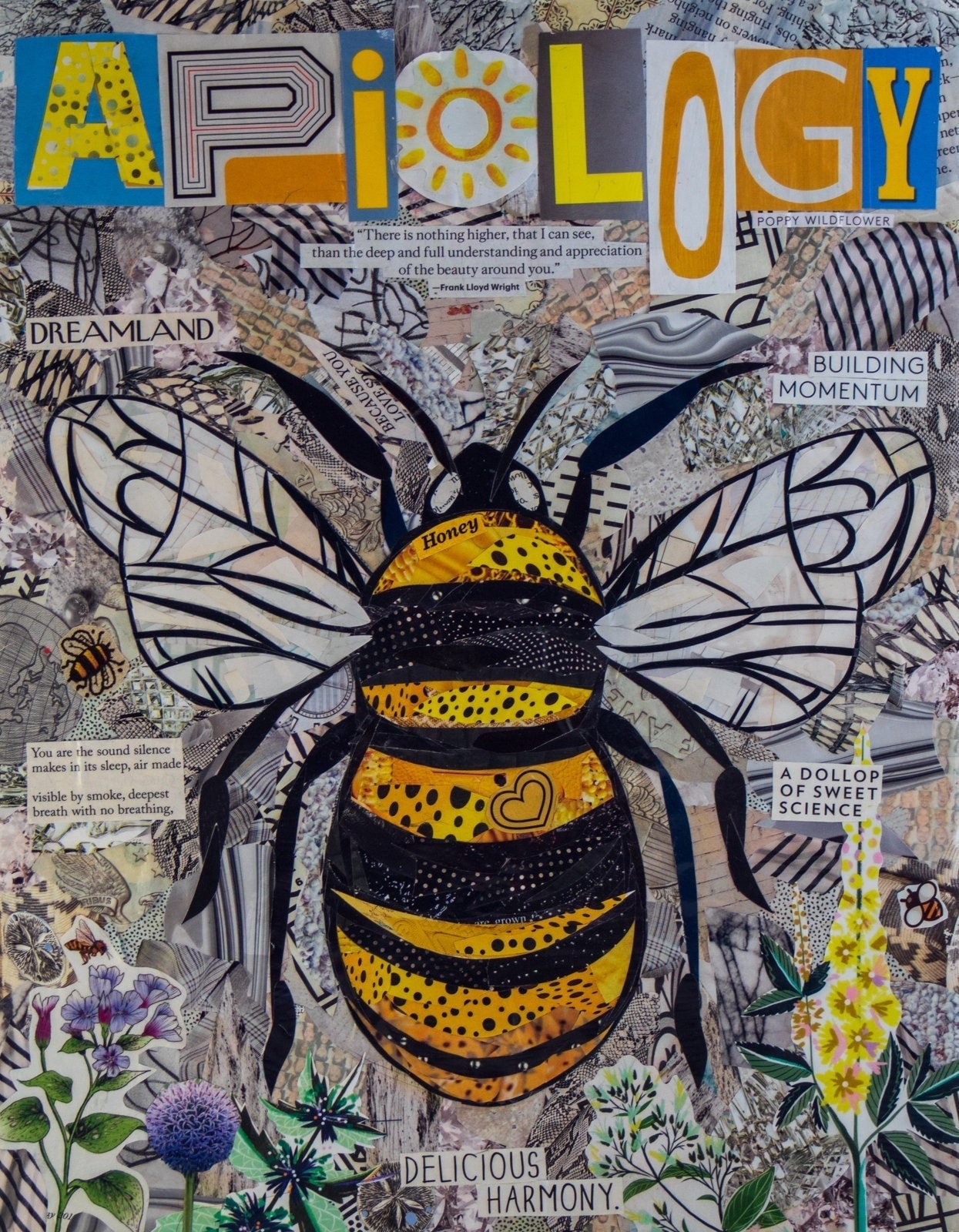 Study of Bees Fine Art Collage Print - Etsy