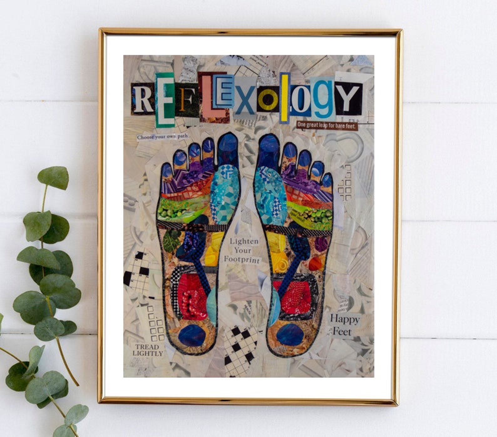 Study of Foot Massage Fine Art Collage Print - Etsy