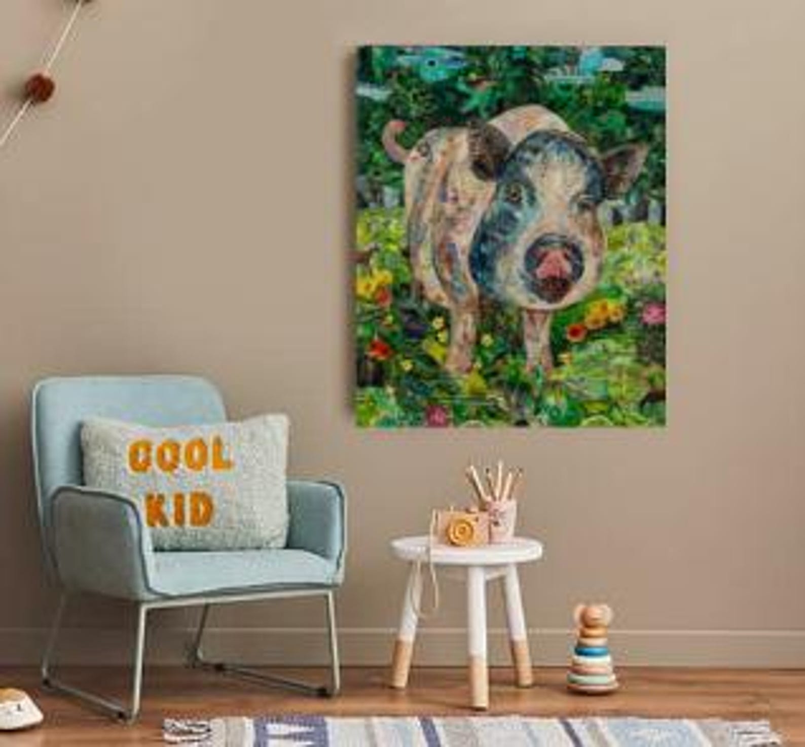 Pretty Pig Fine Art Collage Print - Etsy