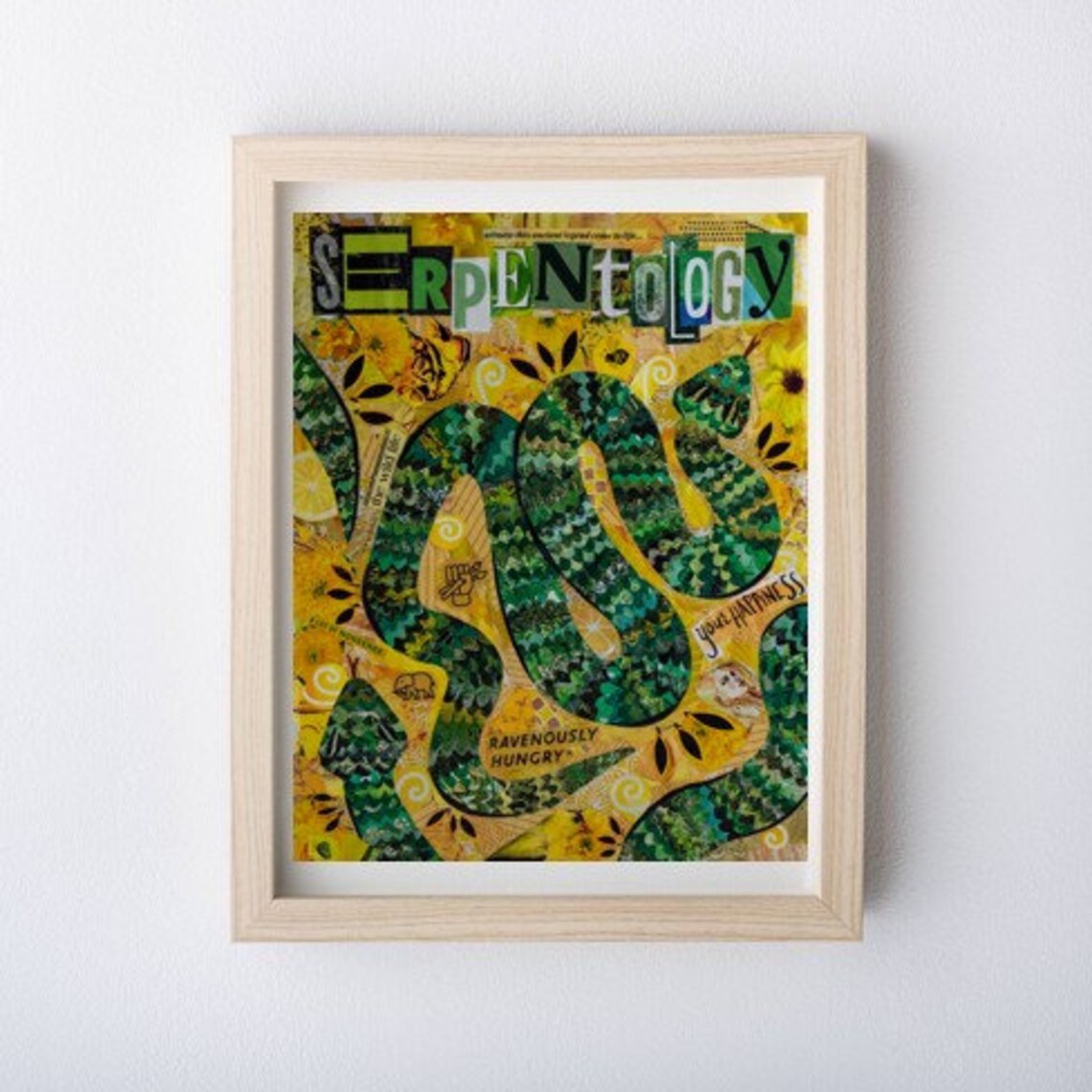 Study of Snakes Fine Art Collage Print - Etsy