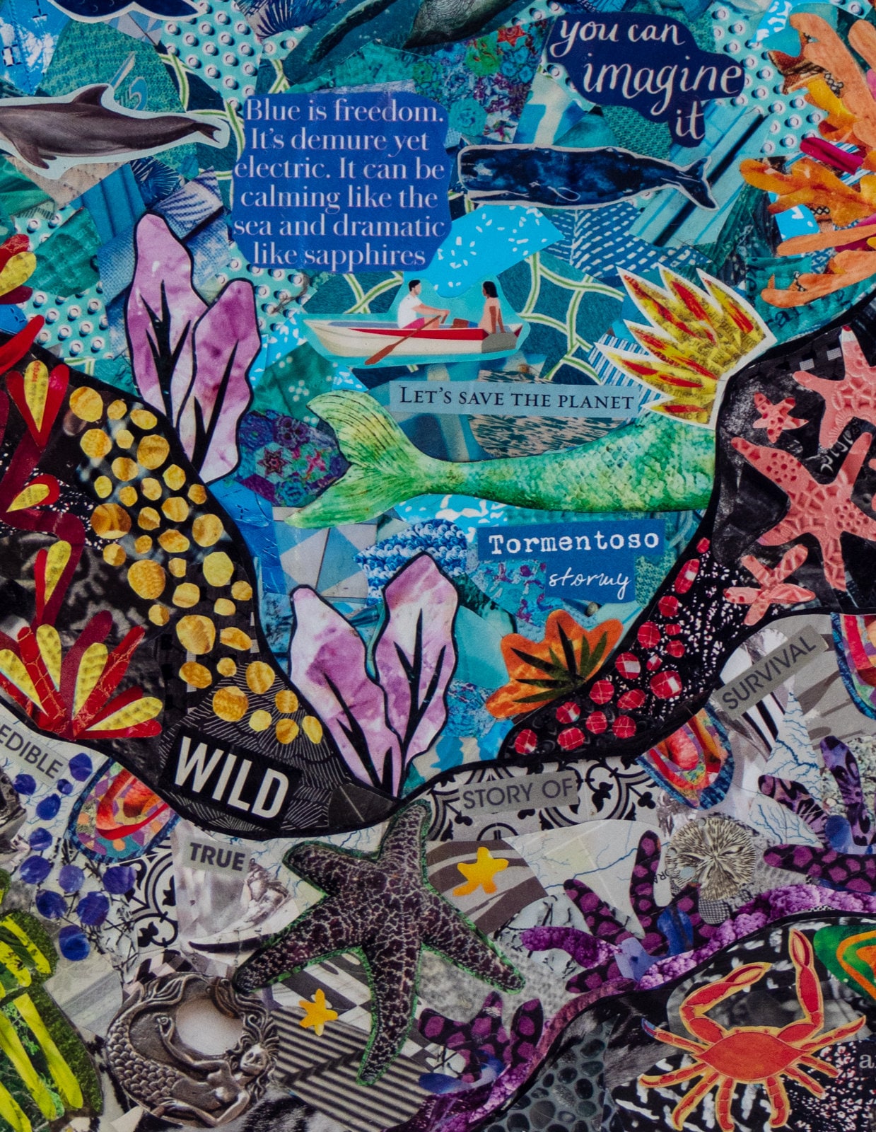 Study of the Ocean Fine Art Collage Print - Etsy