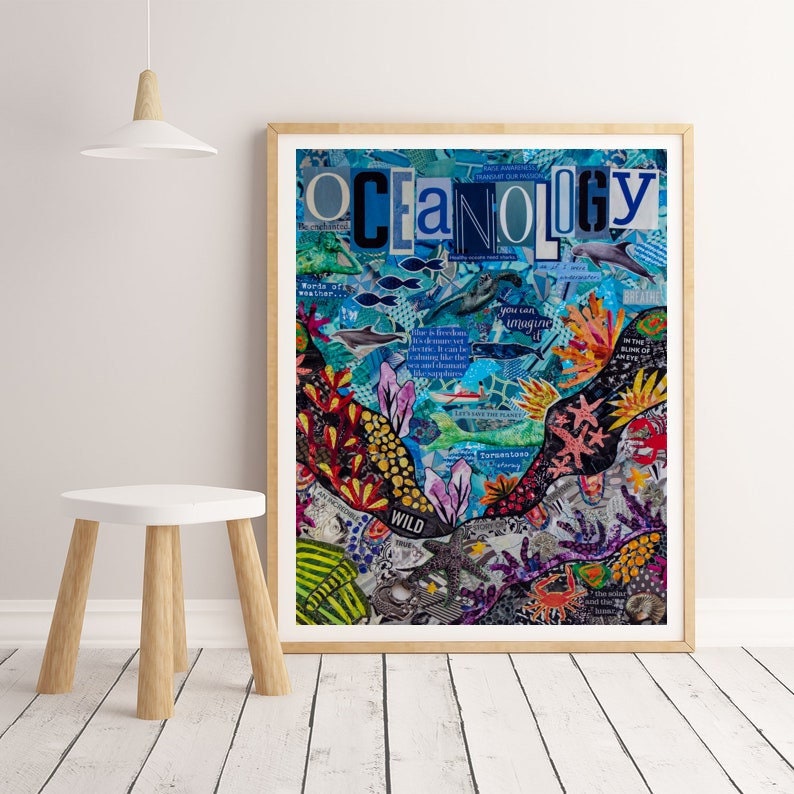 Study of the Ocean Fine Art Collage Print - Etsy