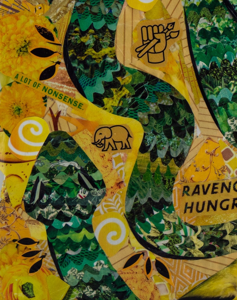 Study of Snakes Fine Art Collage Print - Etsy