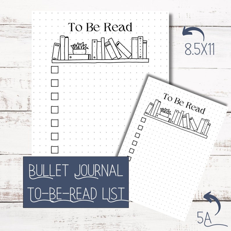 To Be Read List Reading Journal A5 Bullet Journal Add More Reading ...