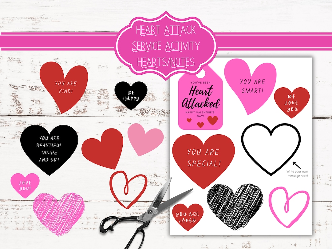 Valentine's Kindness Challenge: Heart Attack Printable Activity ...