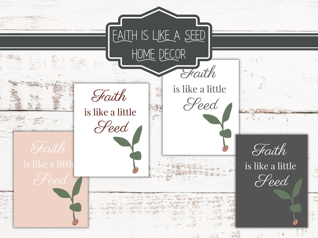 Faith is Like a Little Seed - Vibrant LDS Printables for Home Decor - Etsy