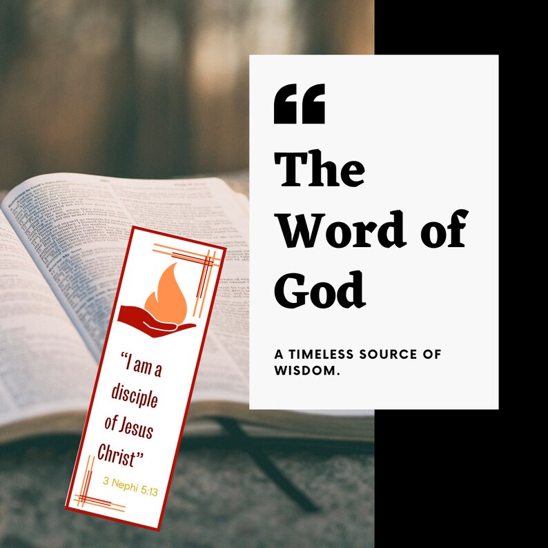 2024 LDS Youth Theme Bookmarks: Disciple of Jesus Christ Printable Set ...
