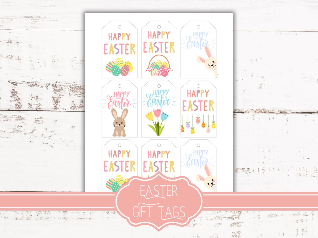 Easter Gift Tags Collection: 6 Enchanting Designs in a Printable Set ...
