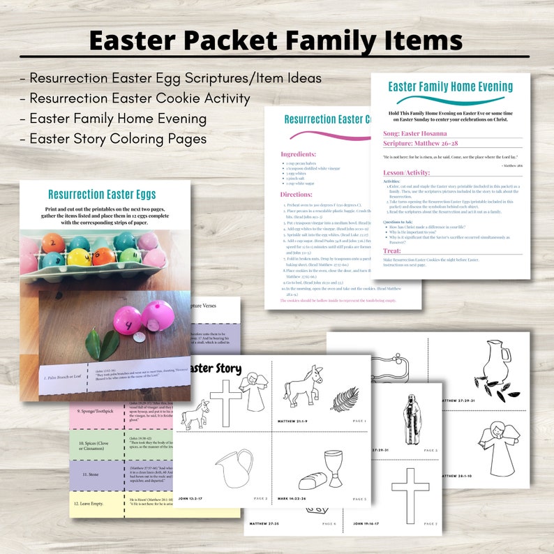 Easter Activity Packet 2024: Fun Easter Home Decor, Coloring Pages, and ...