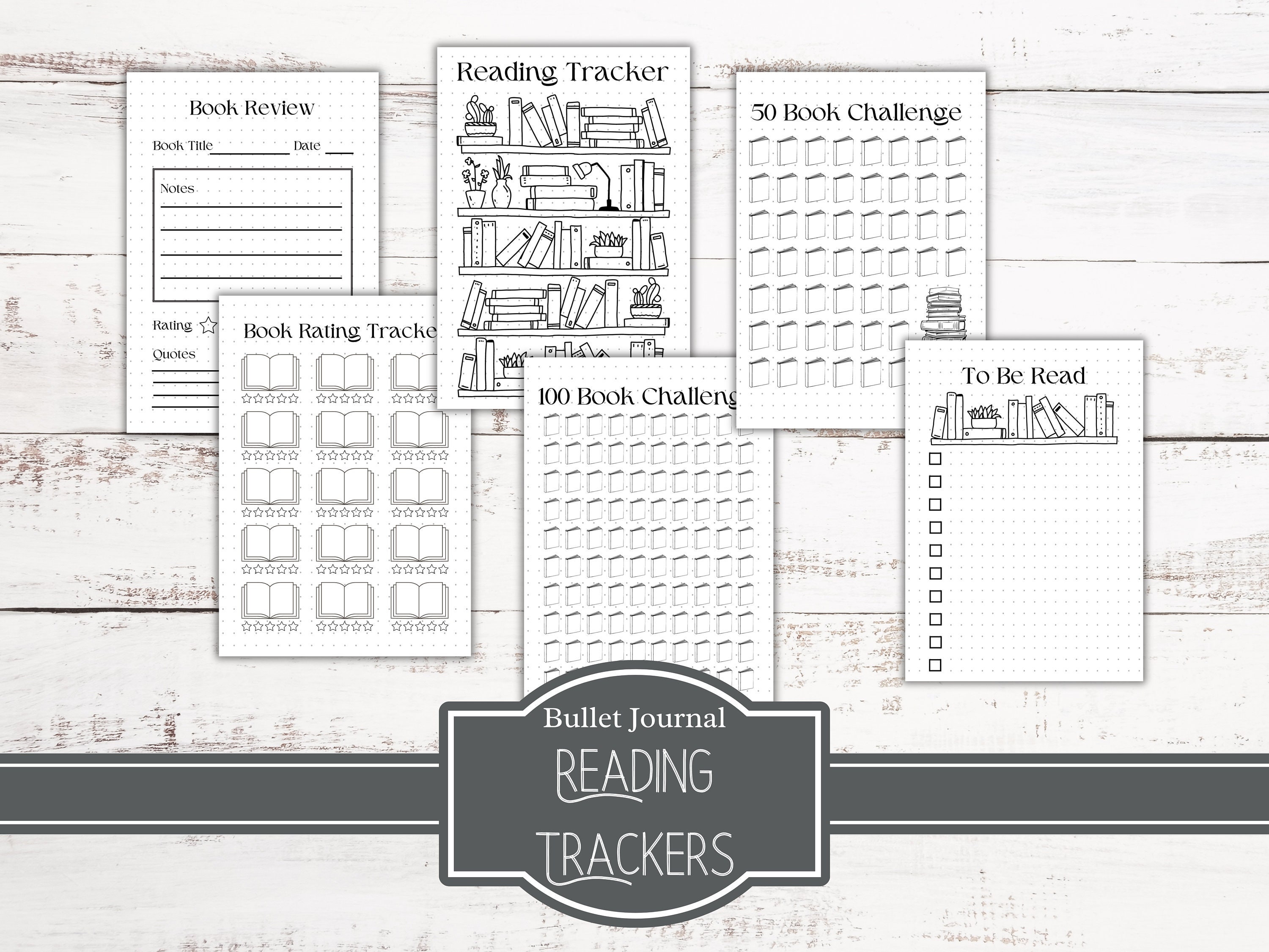 Reading Tracker Packet: A5 & 8.5x11 Printables for Book Lovers | Book ...