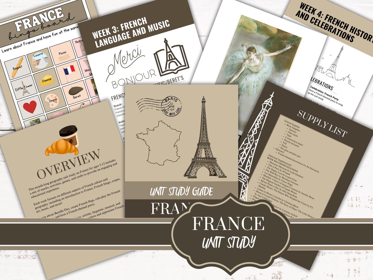 France Geography Unit Study for Ages 5-12 - Etsy