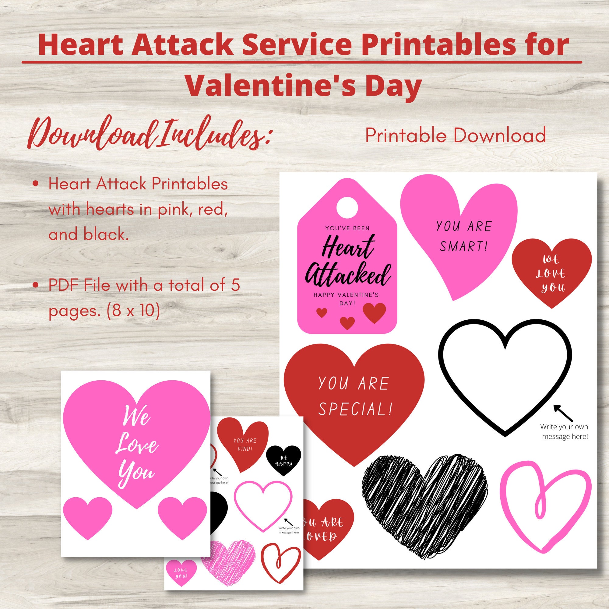 Valentine's Kindness Challenge: Heart Attack Printable Activity ...