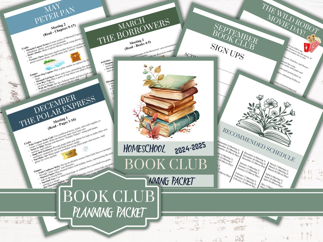 Homeschool Book Club Planning Packet 2024-2025 - Etsy