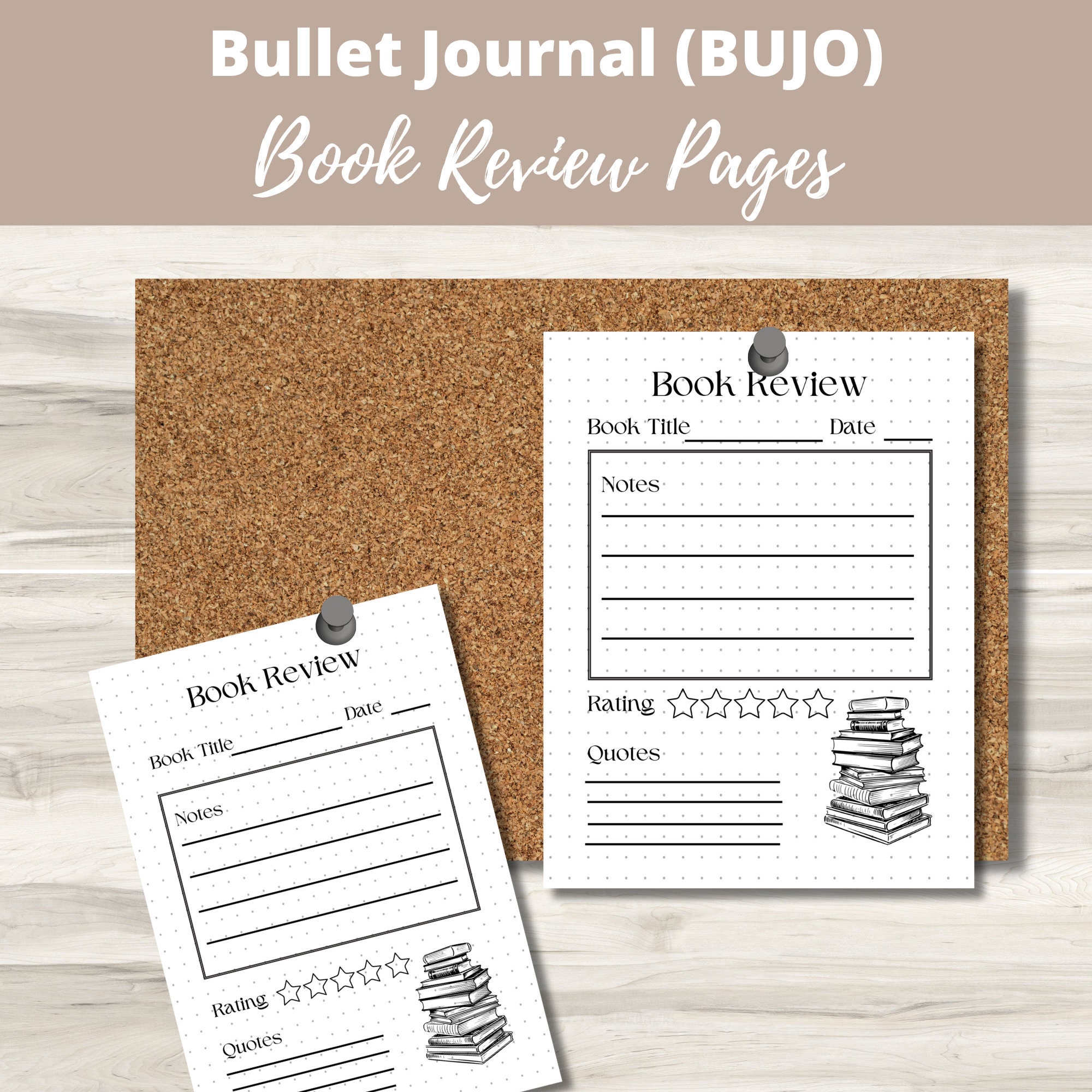 BUJO Book Review and Rating Trackers | Reading Bullet Journal Pages ...