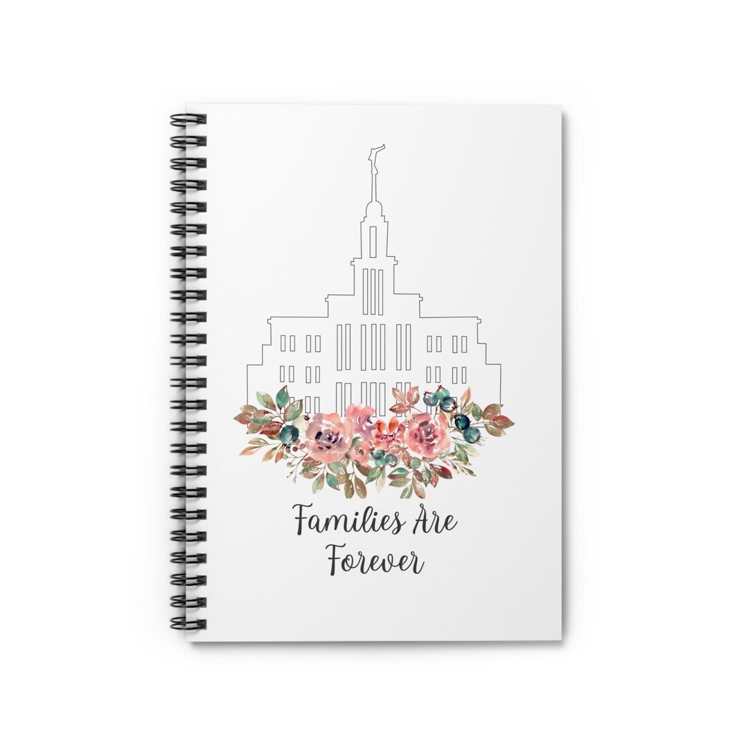 Floral Temple Spiral Notebook: Lined LDS Planner - Etsy